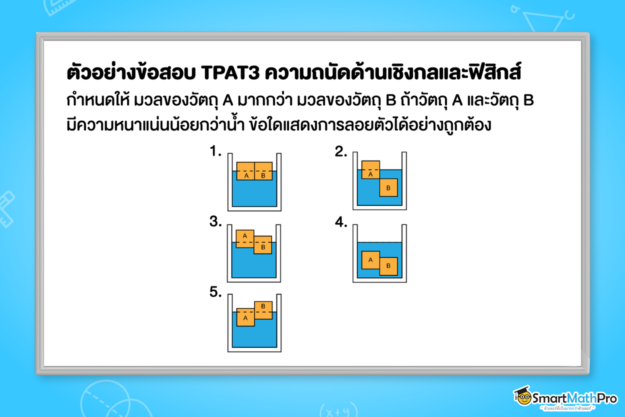 สรุป TPAT3 การทดสอบความถนัดฯ พร้อมตัวอย่างข้อสอบฟรี